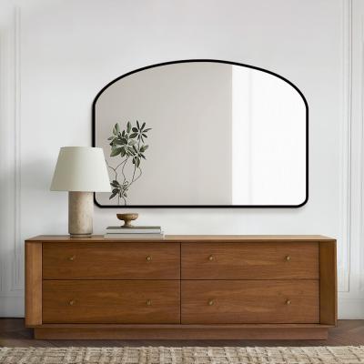 China Arched Aluminium Framed LED Mirror 4mm 5mm Large Wall Bathroom Mirror for sale