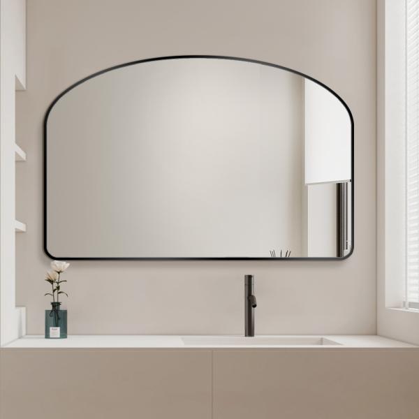 Quality Arched Aluminium Framed LED Mirror 4mm 5mm Large Wall Bathroom Mirror for sale