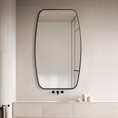 China 4mm 5mm Bathroom Wall Mirror Aluminium Frame HD Copper Free Silver Mirror for sale