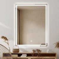 China Hotel Antifog Dimmable Bathroom Wall Mirror with LED Light 110-240V for sale