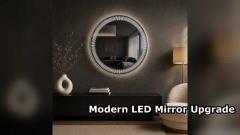 Modern Round LED Bathroom Mirror Dimmable Vanity Light
