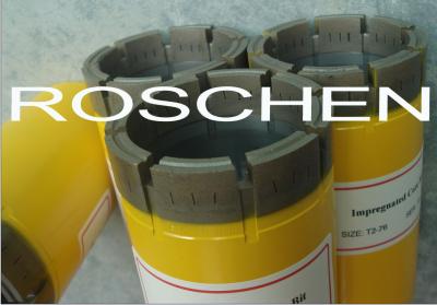 China High Performance Penetration Rate T2 - 86 Craelius Core Drill Bits / Impregnated Diamond Core Bits For Rock formations for sale