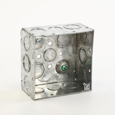 China Welded Grounding Terminal Steel Outlet Box With Raised Grounding Terminal 1.60MM Thickness for sale