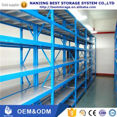 China Customer size low cost adjustable steel longspan shelving storage rack shelves for sale