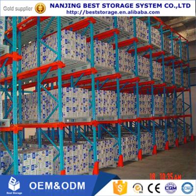 China For food and beverage storage warehouse storage drive in pallet rack system lower cost good quality for sale