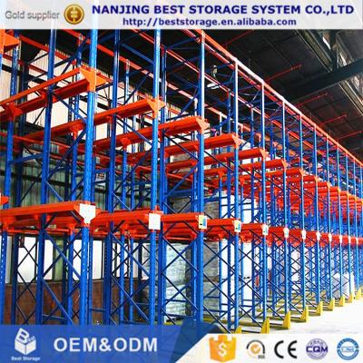 China 2018 popular type drive in drive through pallet racking system 80% use of your warehouse storage space for sale
