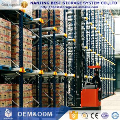 China Very popular Heavy duty drive in pallet rack system for 1200*1000 pallet load 1000-1500kg/pallet for sale