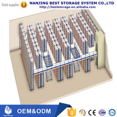 China Top quality steel Q235B warehouse storage mezzanine rack floor for sale