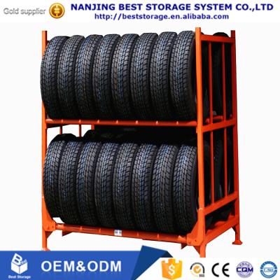 China Competitive price Stackable Tire Rack For Warehouse , Powder Coated Metal Stackable Steel Racking system for sale
