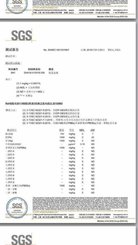 SGS - Shenzhen Xinmei Metal Crafts Co., Ltd.