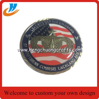 China Die casting metal coins,challenge coin with 60mm design souvenir coins for sale
