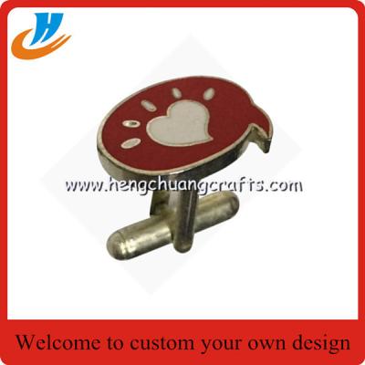 China Factory custom flag cufflins,brass material men's T-shirt cufflinks for sale