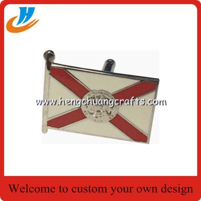 China Flag cufflinks with custom logo design  soft enamel cufflinks wholesale for sale
