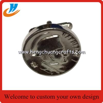 China Skull shape cufflinks,paint cufflink,logo name engraved cufflinks for sale