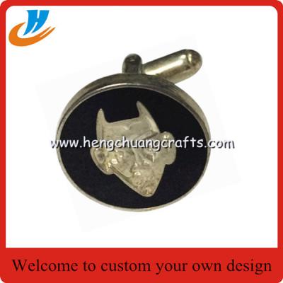 China Simplicity rectangular black cufflinks factory custom wholesale cufflinks for man for sale