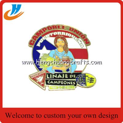 China Flag shape soft enamel pin,high quality metal pin lapel pin with gold plated for sale