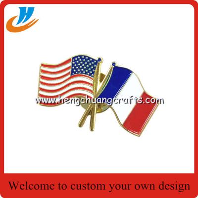 China Flag shape soft enamel pin,high quality metal pin lapel pin with gold plated for sale
