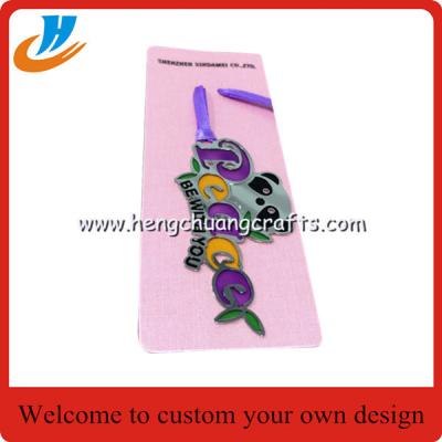 China Stainless steel etch bookmark custom with your own logo design for sale