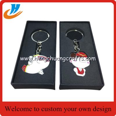 China Custom metal keychain/Zinc alloy metal key chain keyring with box for sale