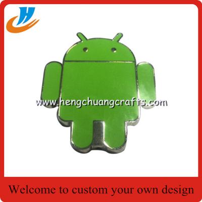 China Custom phone shape badge,metal pin with hard enamel process high quality for sale
