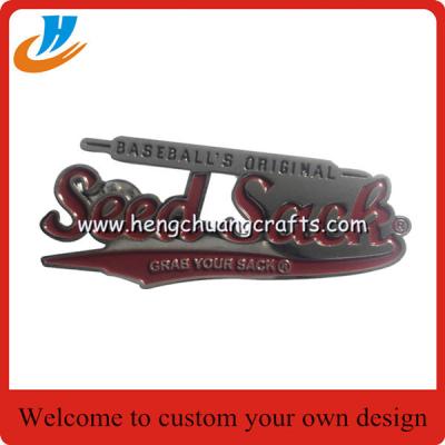 China Custom company logo design badge pin with button pin pantone color for sale