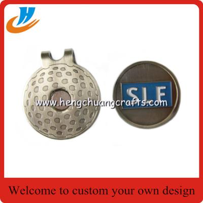 China Personalized Hat Clips / Metal Golf Cap Clips/ High quality magnet hat clips cheap custom for sale