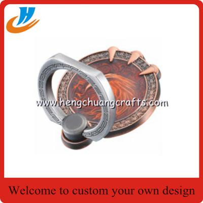 China 2017 New Coming Logo Shape Customized Cell Phone Ring with Hook for sale