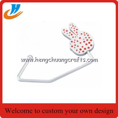 China Custom epoxy bag hanger hook,bag holder with print your own logo for sale