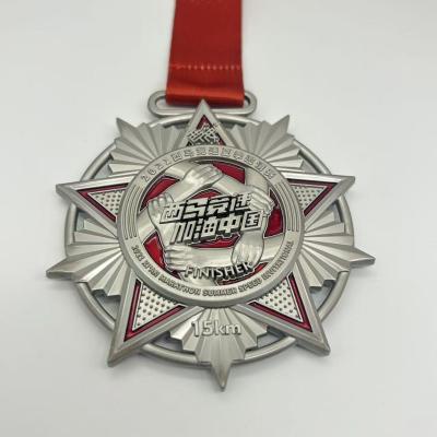 China Custom Zinc Alloy Painted Marathon Medal, Hard Enamel Finisher Medal,Solid zinc alloy, heavy weight premium feel for sale
