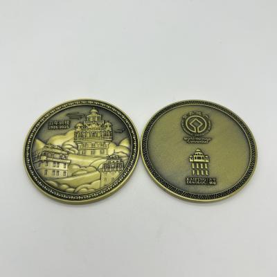 China Custom challenge coins made from zinc alloy with 3D die cast design and old silver plating ideal for events sports and souvenirs for sale