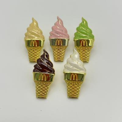 China Cute Ice Green Enamel Pin, Zinc Alloy Soft Enamel Smart Lapel Pin for sale