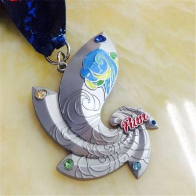 China A fish shaped running medals,special design medals from China Customized for sale