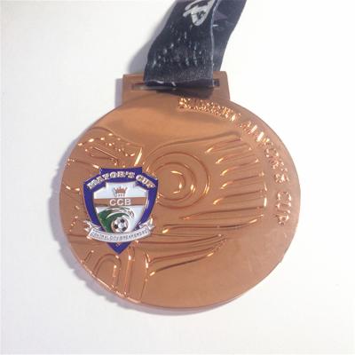 China Wholesale custom gold award medals with ribbon for sports awards,Custom logo, shape, engraving available for sale