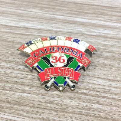 China Vintage 2009 California All Star #36 Glowing Enamel Pin – Light-Up Baseball Sports Brooch for sale