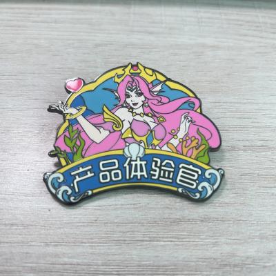 China Cute Mermaid Product Experience Officer Pin, Soft Enamel Cartoon Badge, Cute Role-Playing Lapel Pin for Gifts for sale