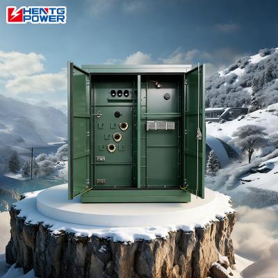 China 75kva 152kva 225kva Three Phase Distribution Power Transformer Outdoor Compact Substation with Combined Box for sale