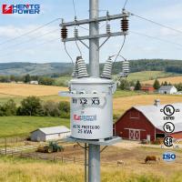 Quality Single Phase Pole Mounted Transformer 25kVA 11kV 250V Easy Suspension Low for sale