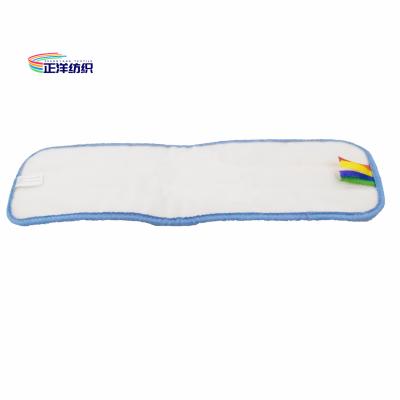 China 18 Inch Microfiber Dry Mop Blue PP Scrubbing Fiber High Performance Mop Head for sale