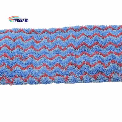 Cina Le tasche blu rosse a 18 pollici di pulizia bagnate di sfregatura della fibra di zigzag pp di zazzera passano lo straccio sulla testa in vendita