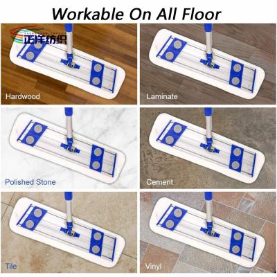 China Microfiber Wet Cleaning Mop Red Multi Usage 5.5