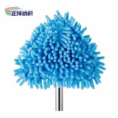 中国 青い三角形55-150cm Microfiberのシュニールのモップの望遠鏡のモップのハンドル セット 販売のため