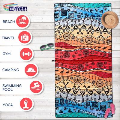 Cina Il grande colore pieno di pulizia riutilizzabile delle strofinate 300gsm di 80x160cm ha stampato l'asciugamano di spiaggia di Microfiber in vendita
