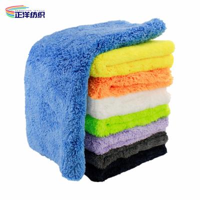 Cina Asciugamano di pulizia lavante Edgeless lanuginoso riutilizzabile del panno di pulizia 500GSM 40X40CM Microfiber in vendita