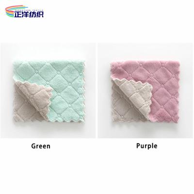 Cina Panno di pulizia Edgeless riutilizzabile lanuginoso della cucina dei panni 300GSM 25X25CM di Microfiber in vendita