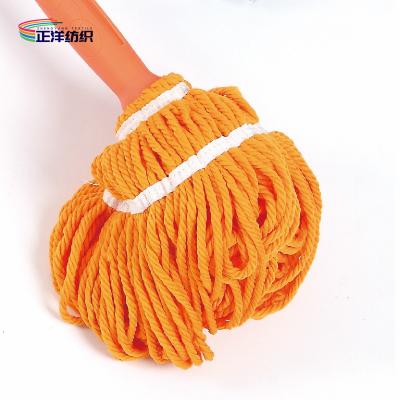 China Draad Katoenen het Schoonmaken Zwabber 120cm Lengte Plastic Handvat die 125Grams Droge Vrije Handwas wringen Te koop