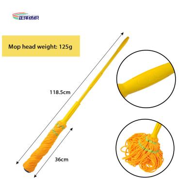China Draad Katoenen het Schoonmaken Zwabber 120cm Lengte Plastic Handvat die 125Grams Droge Vrije Handwas wringen Te koop