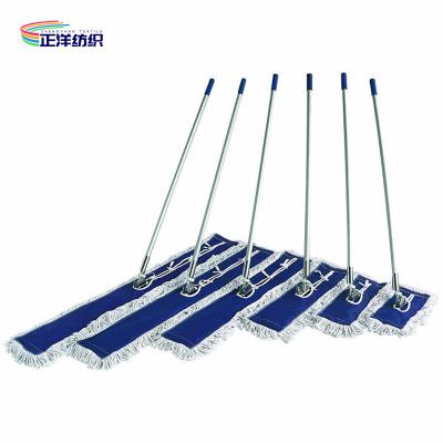 China 125cm Cotton Floor Mop Aluminum Handle Full Size 4 Ply Cotton Yarn Wet Mop for sale