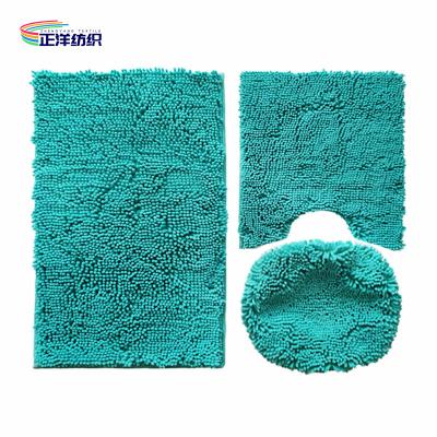 China O plutônio do Chenille revestiu a suportação da tampa de toalete macia Mat Bathroom Mat Set à venda
