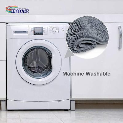 China 1800gsm Dekking van de het Toiletvloer van Mats Grey Microfiber Chenille van het deurtapijt de Pu Met een laag bedekte Steunende Te koop