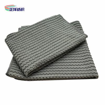 Cina automobile di 40x40cm che pulisce il filo di ordito Terry Microfiber Car Washing Cloth di stile del jacquard di Rags 300gsm in vendita